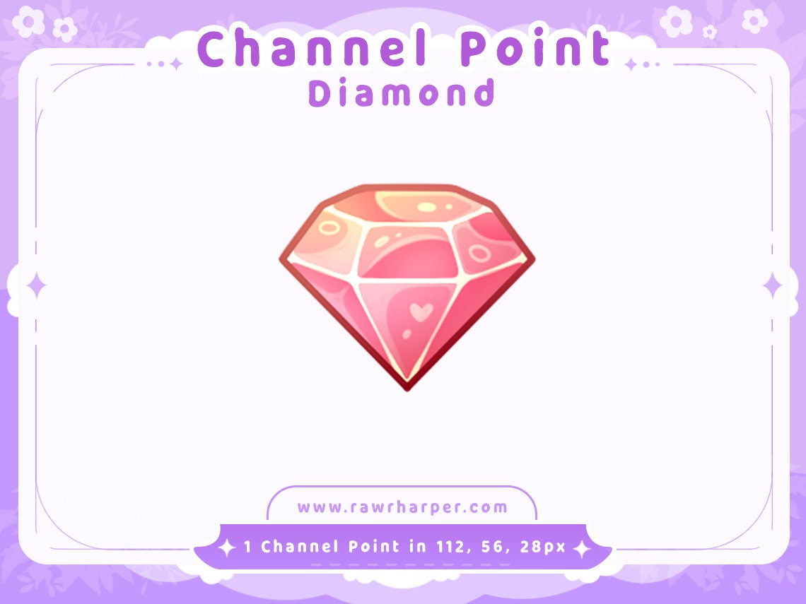 Diamond (pink) Channel Points for Twitch | Twitch Channel Point Icon ...