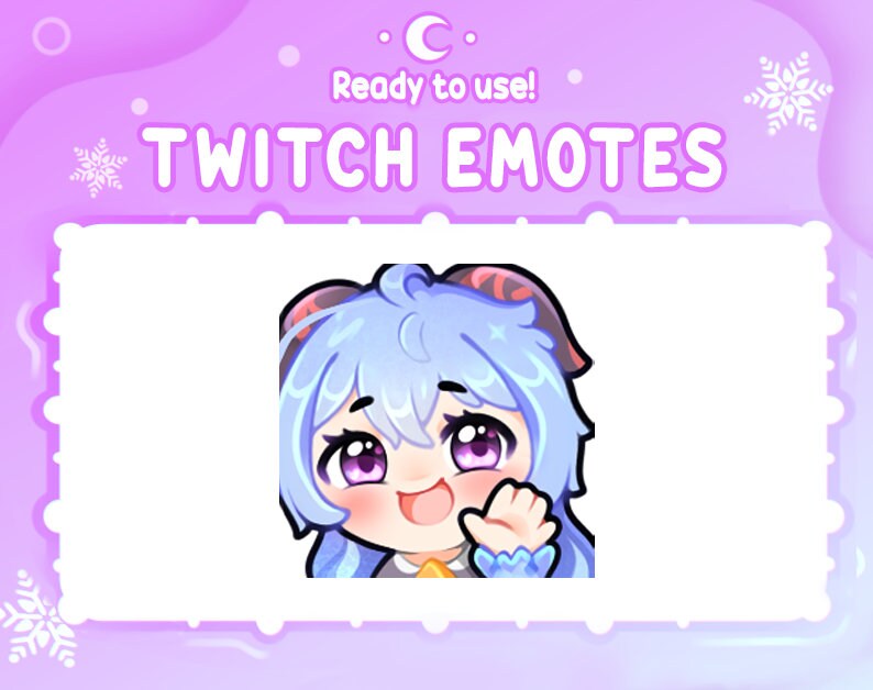 GANYU HI EMOTE Twitch Graphics Genshin Impact Emotes - Etsy