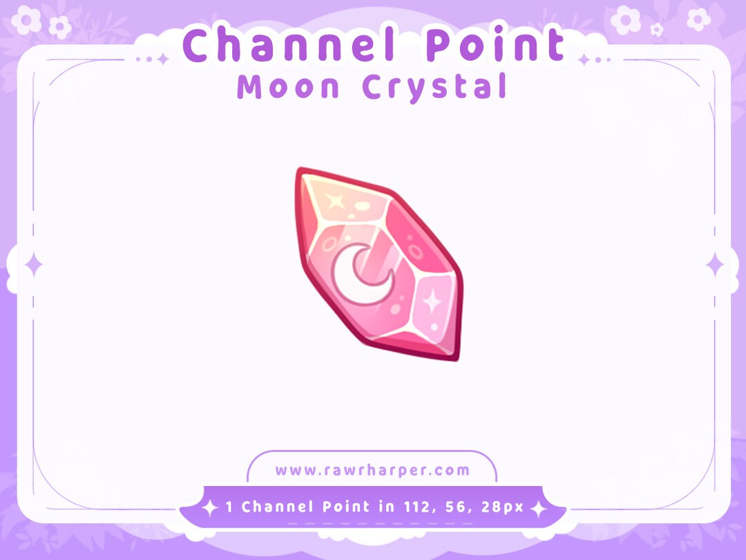 Pink Crystal Moon Twitch Channel Point Icon (digital Download) - Etsy