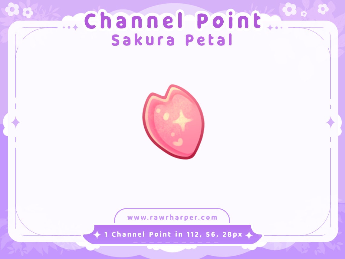 Sakura Petal Channel Points for Twitch Twitch Channel Point Icon Twitch ...