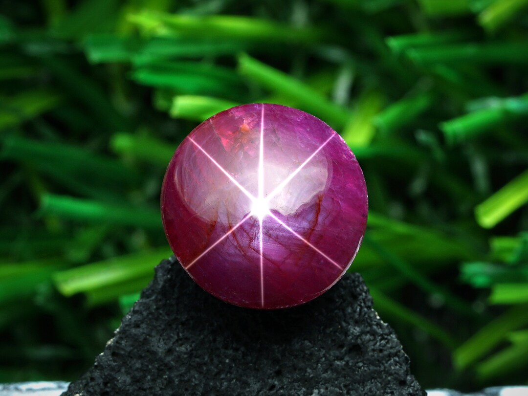 Natural Ruby Star Cabochon Grade Quality Star Ruby Round Shape for ...