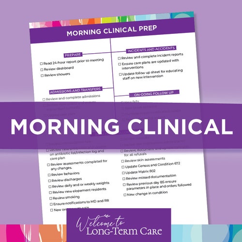 Morning Clinical Prep Tool - Etsy