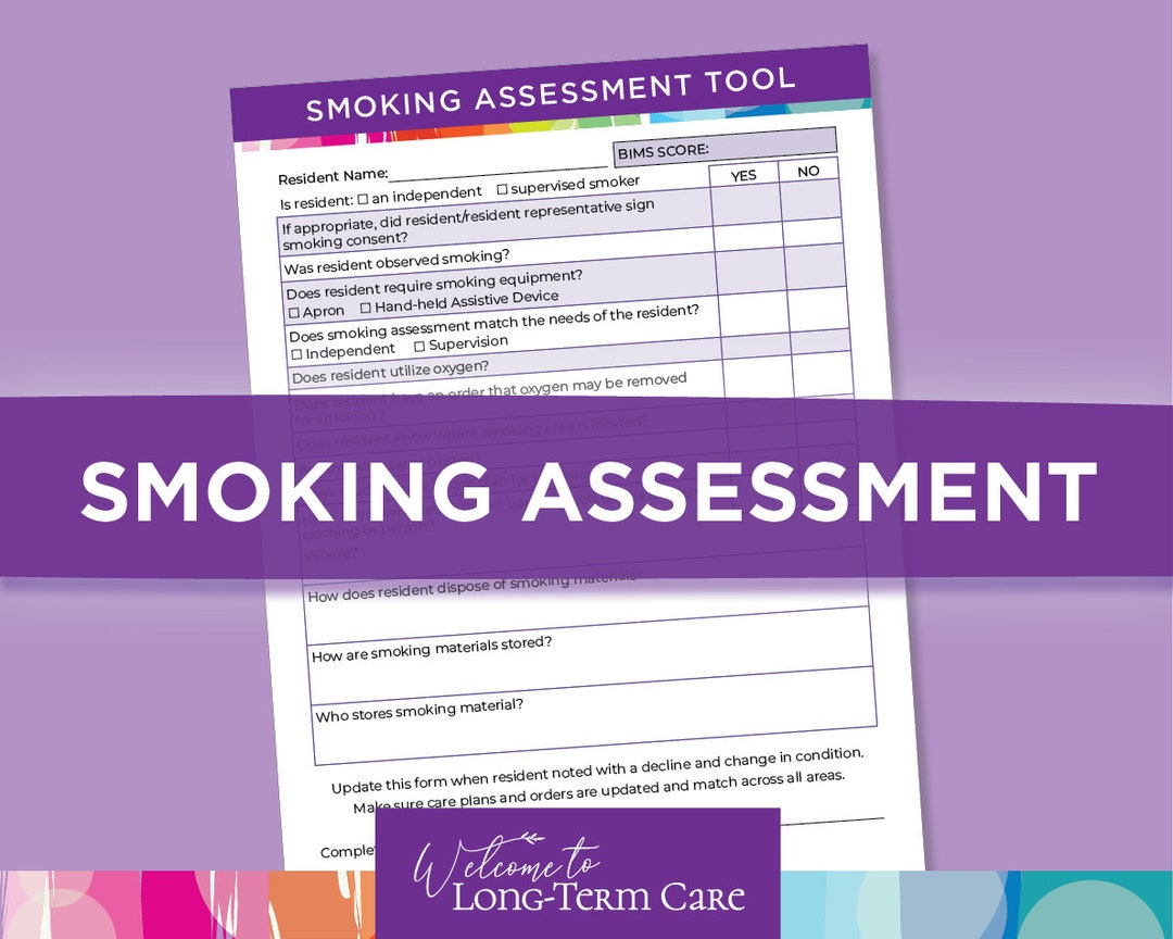 Smoking Assessment - Etsy