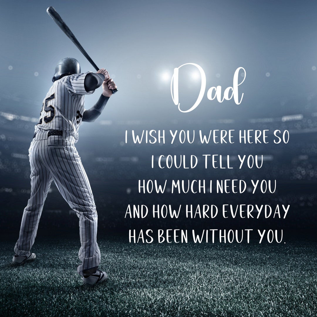 Baseball Dad Memorial Print: Funeral Quote (digital Download) - Etsy
