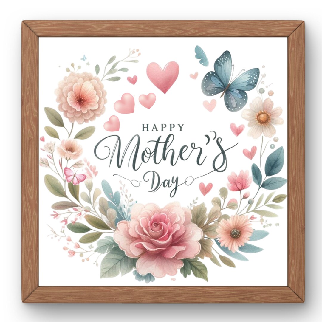 Happy Mothers Day, Mothers Day Wall Art, Mom Gift, Gift for Her - Etsy