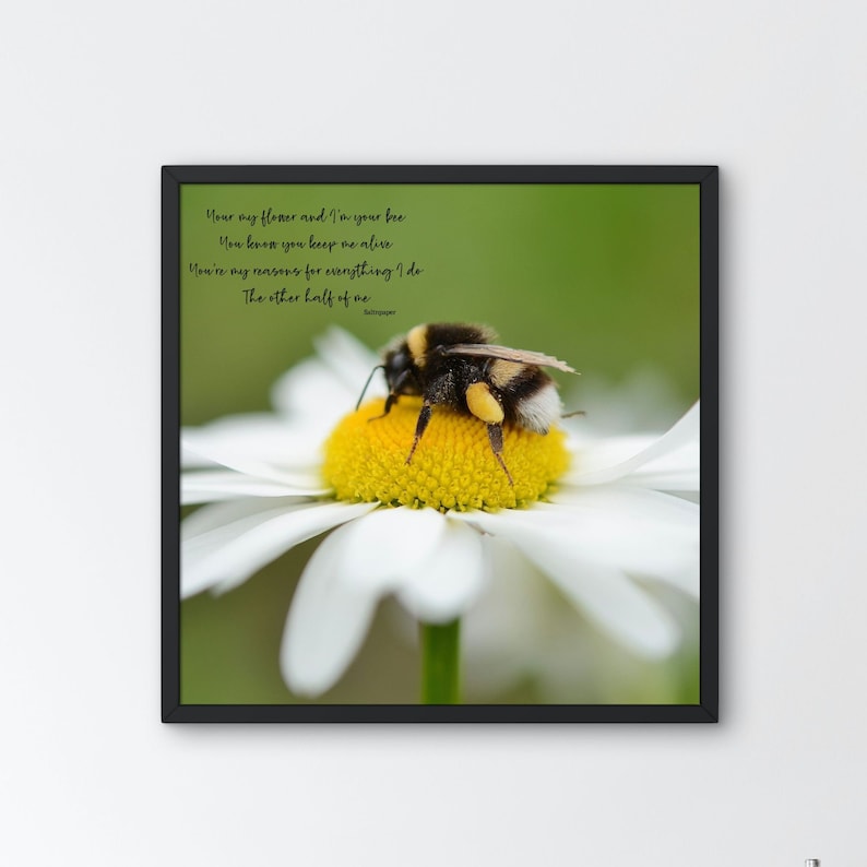 Love Quote Print, Bee and Flower (digital Download) - Etsy