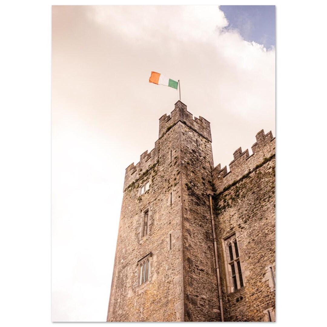 Irish Heritage Wall Art: Bunratty Castle With Flag – Stunning Medieval ...