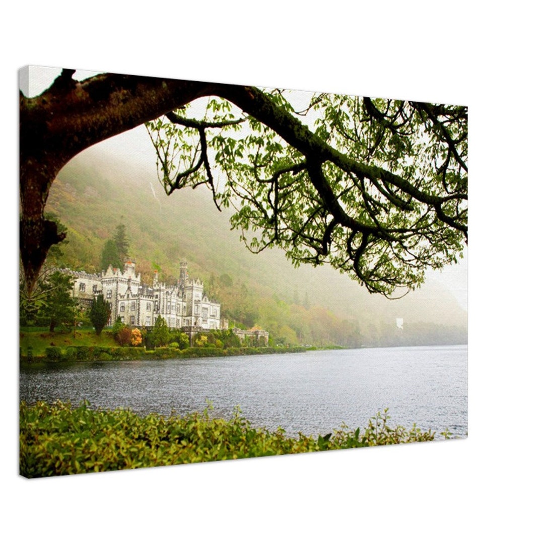 Kylemore Abbey Ireland Castle Canvas Print. Canvas Wall Art. Panoramic ...