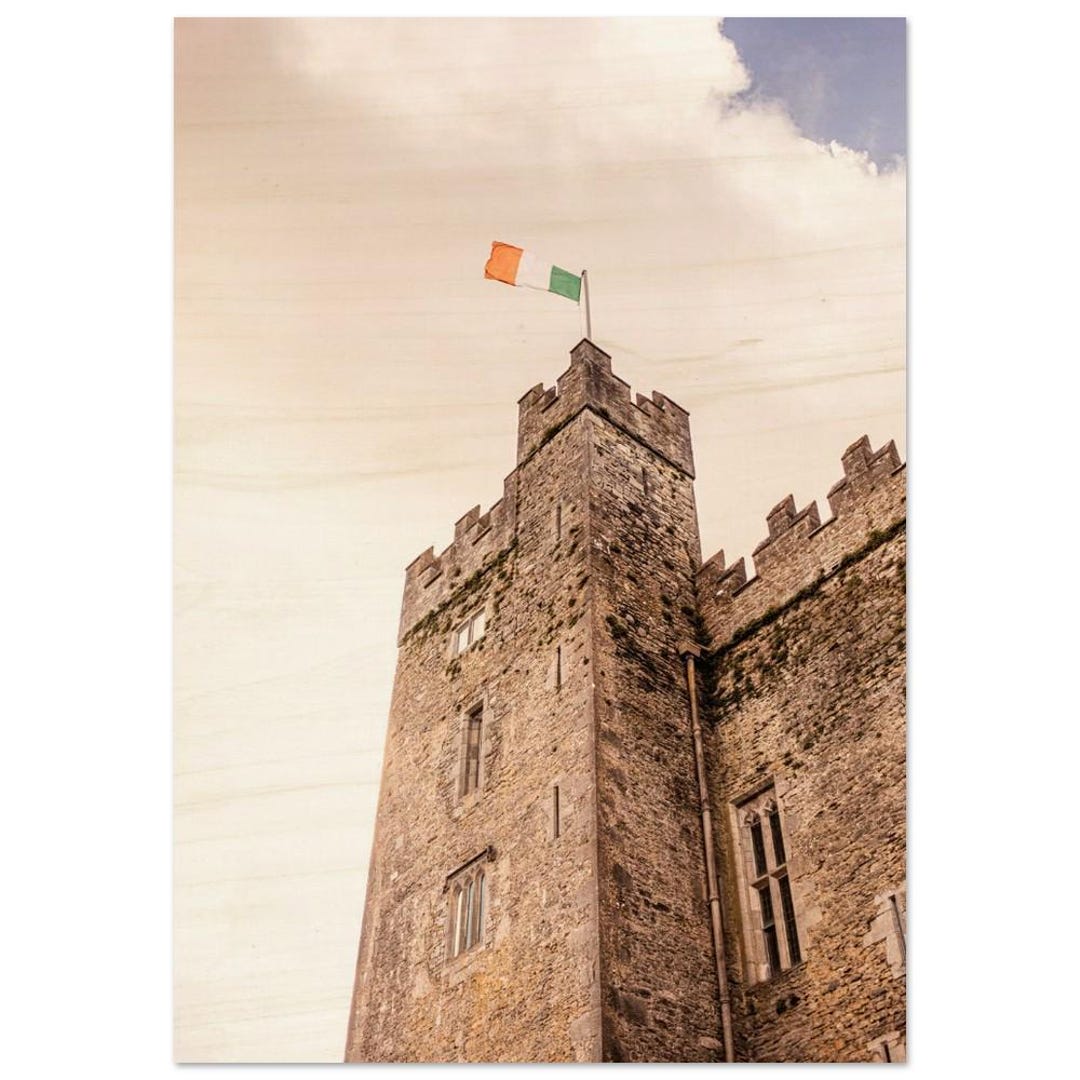 Irish Heritage Wall Art: Bunratty Castle With Flag – Stunning Medieval ...