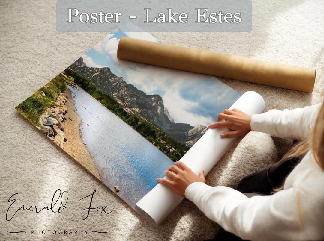 Poster - Lake Estes and the Majestic Rocky Mountains - Fine Art ...
