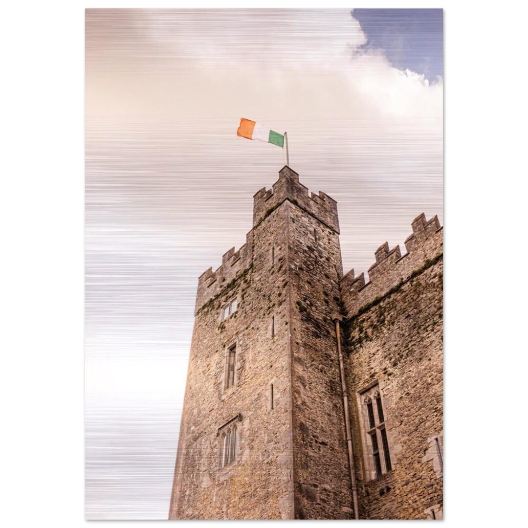 Irish Heritage Wall Art: Bunratty Castle With Flag – Stunning Medieval ...