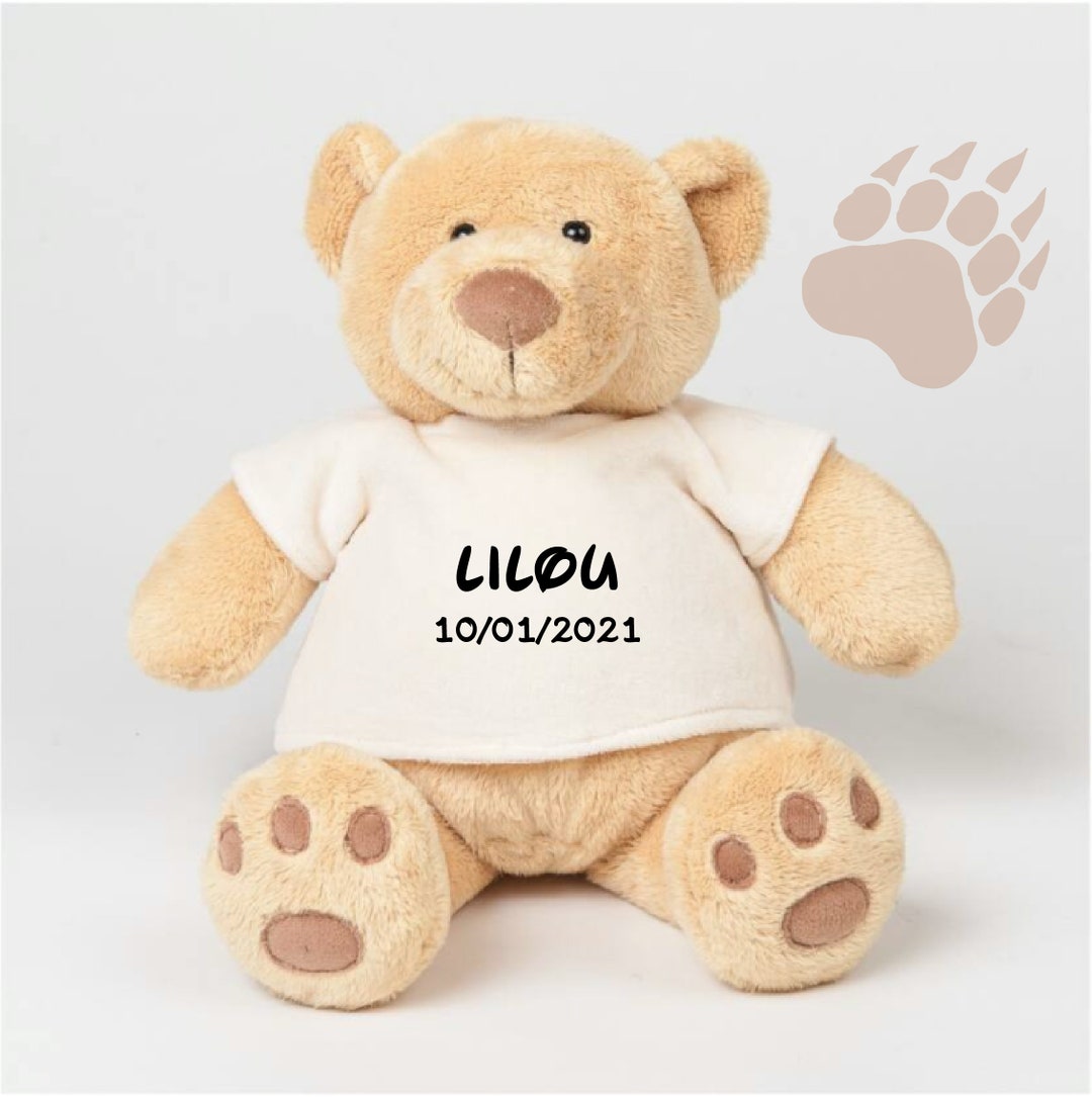 Personalized Teddy Bear Add Your Name or Message - Etsy
