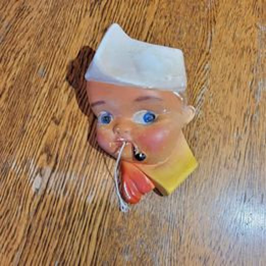 Antique Sailor Chalk Ware String Holder - Etsy