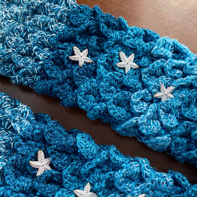 Ombre Fingerless Crocheted Mermaid Gloves - Etsy