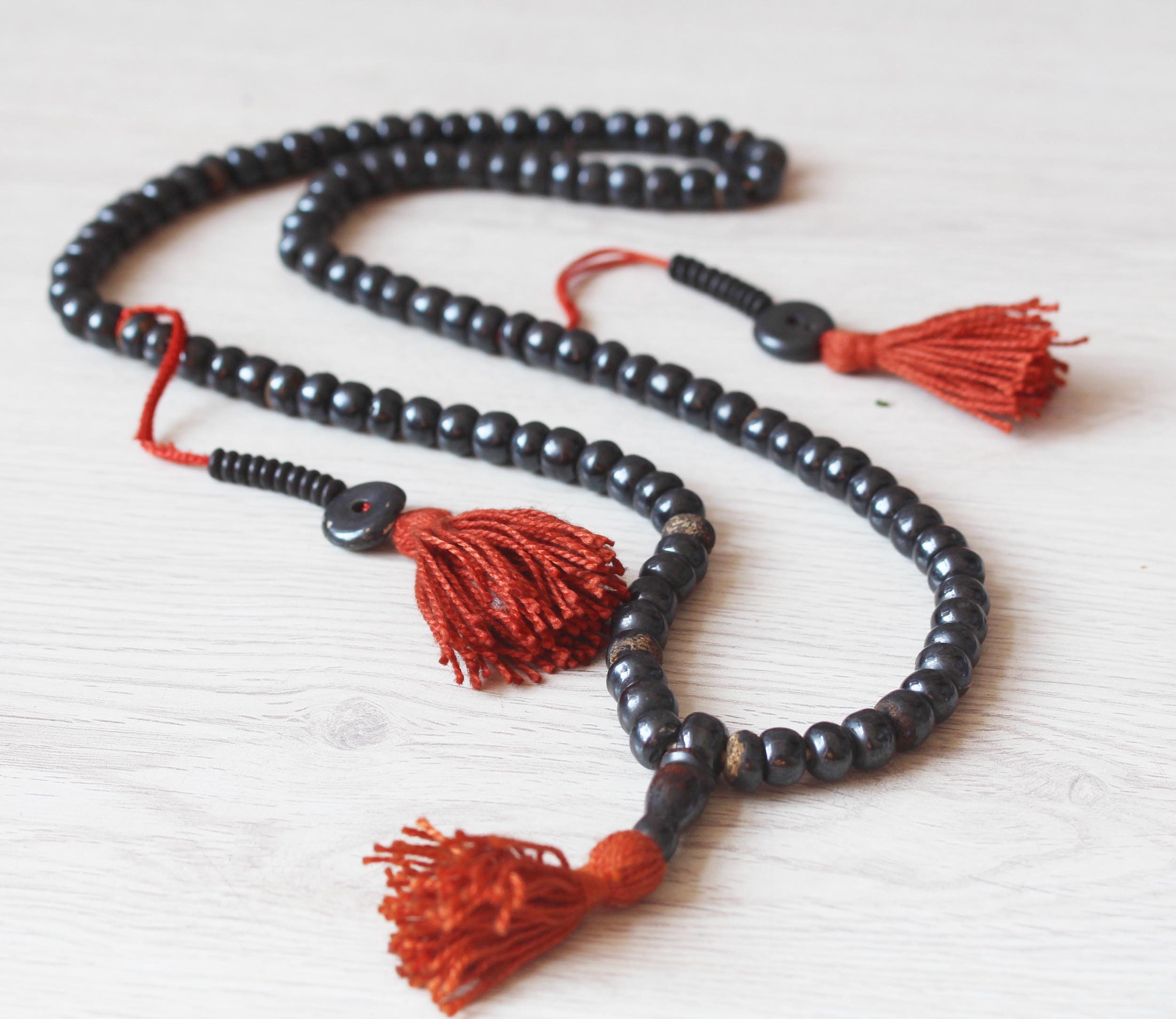 Bone Mala / 8mm Dark Black / Tibetan Mala / Yoga Mala / Gifts | Etsy