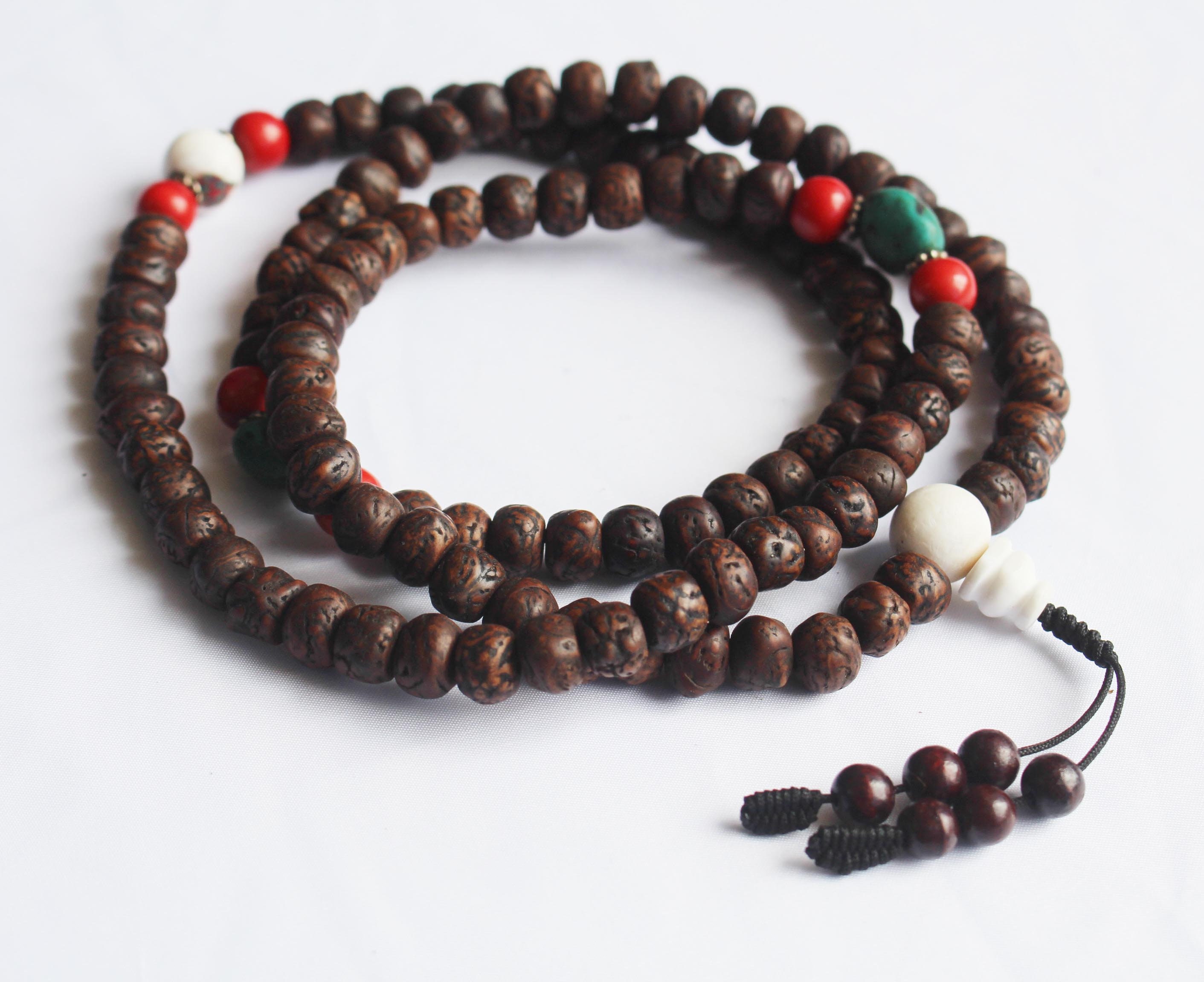 Indian Dark Brown Phoenix Eye-vintage 11mm Decorative 108 Beads Mala ...
