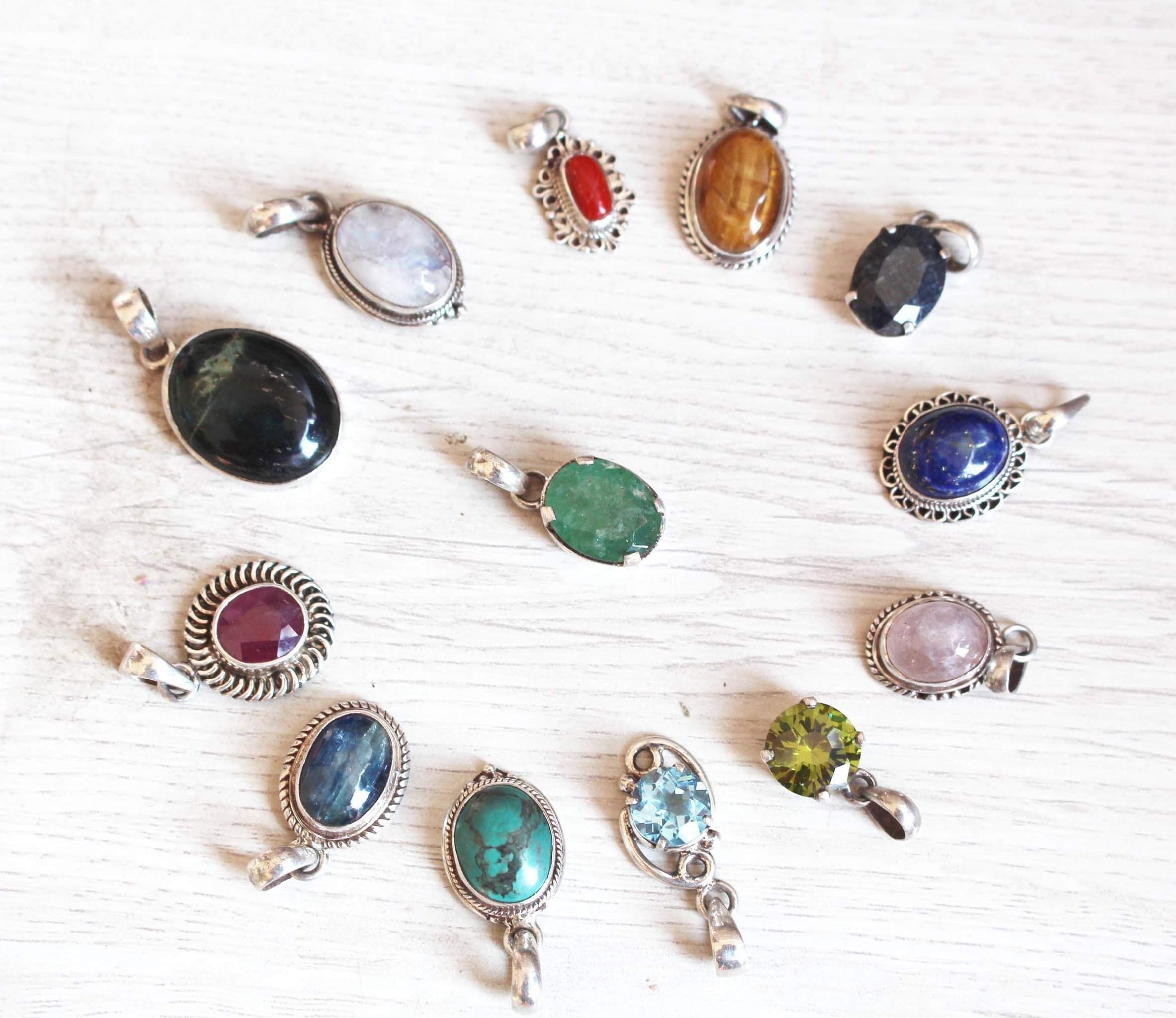 Sterling Silver Pendant / Gemstone Pendants / Handmade/ Nepal Jewellery ...
