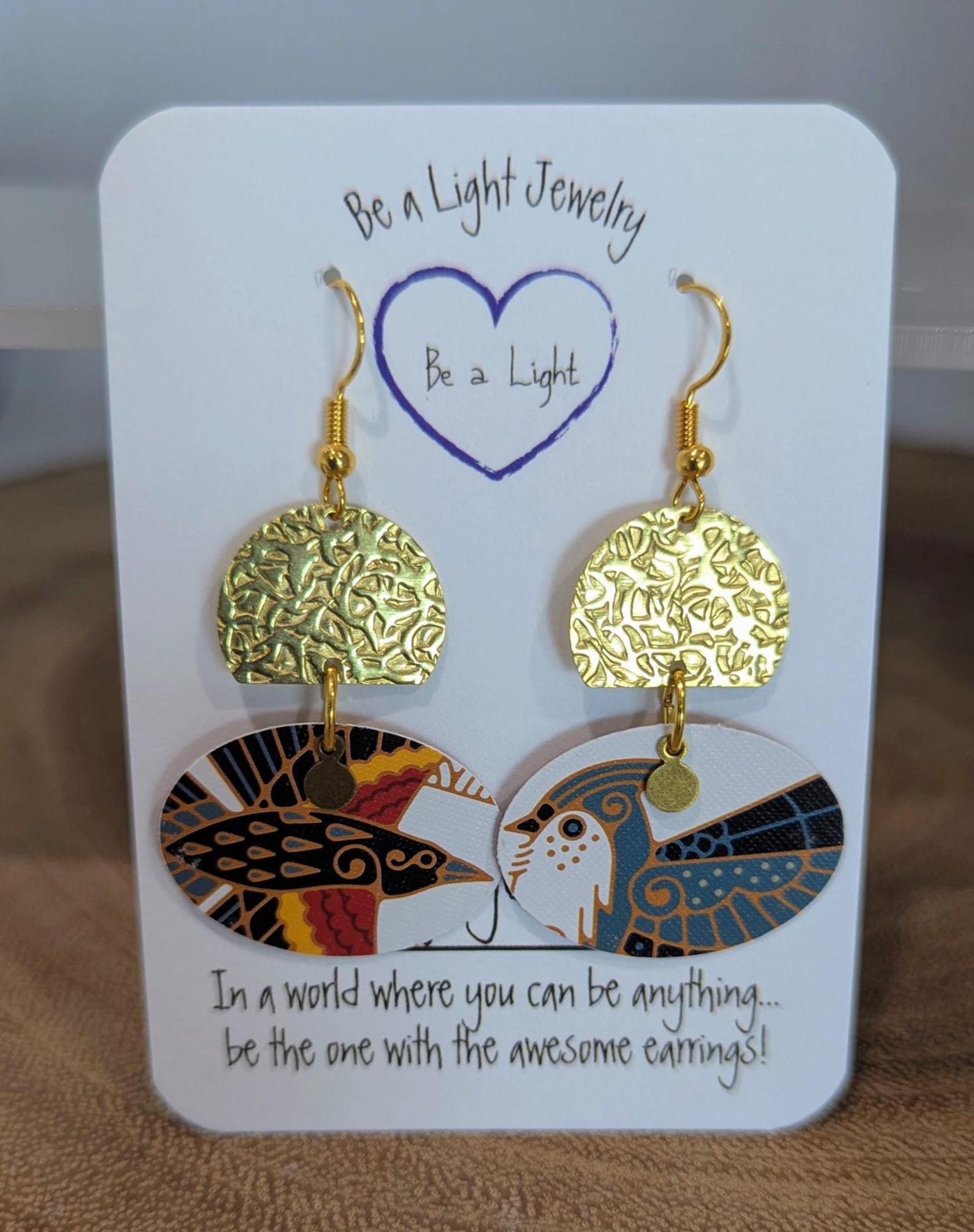 Bird Art Earrings: Lightweight Unique Jewelry, Owls, Road-runner ...