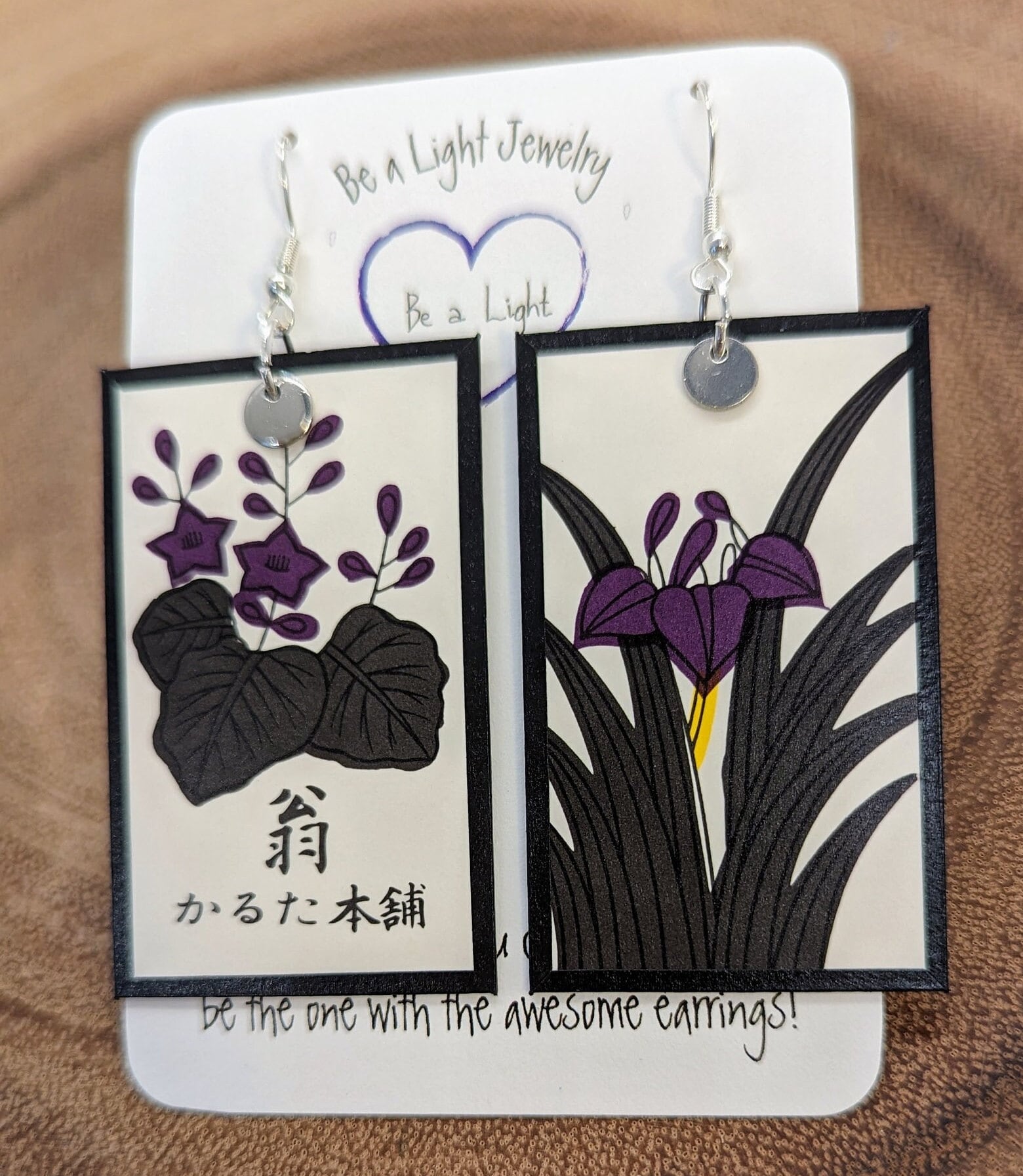 Japanese Hanafuda Earrings, Traditional Japan, Flowers, Nature ...