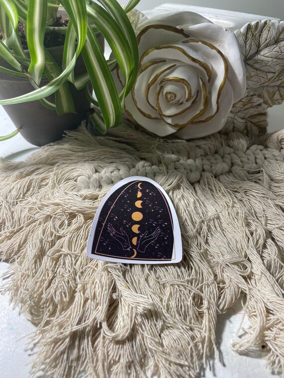 Moon phases flower stickers Sets Paper & Party Supplies etna.com.pe