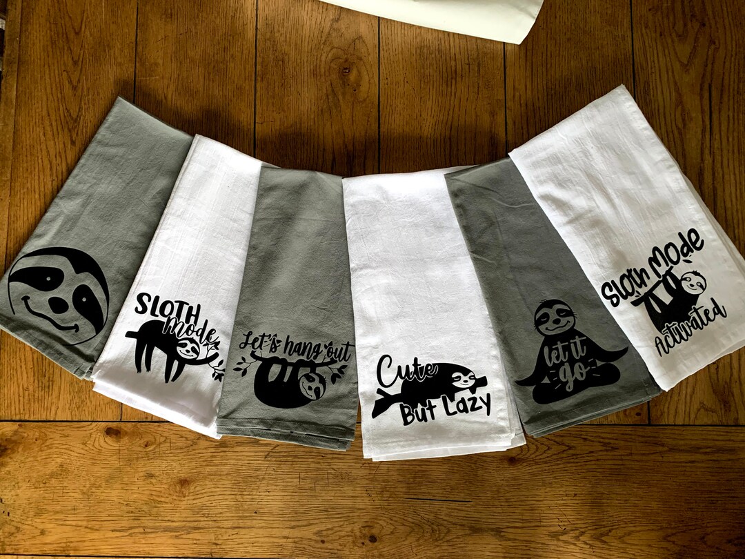 Sloth Lover, Kitchen, Tea Towels | Gifts for Her, Flour Sack Towel ...