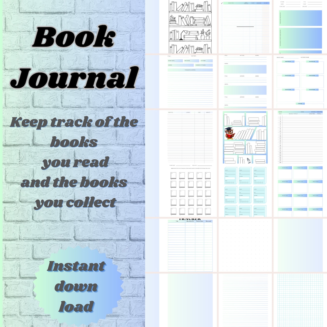 Book Journal for Book Clubs, Book Collectors, Book Worm and Those Who ...