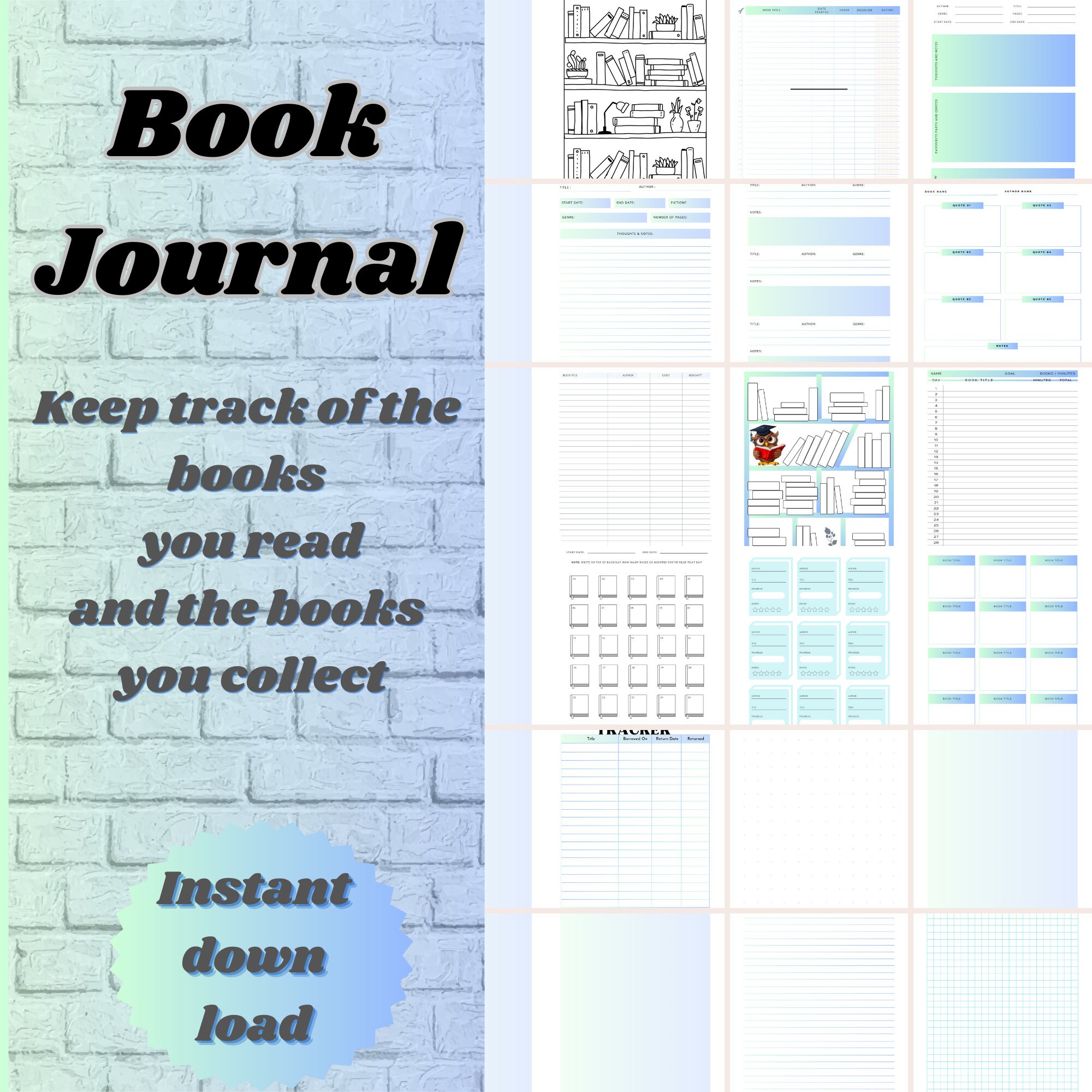 Book Journal for Book Clubs, Book Collectors, Book Worm and Those Who ...