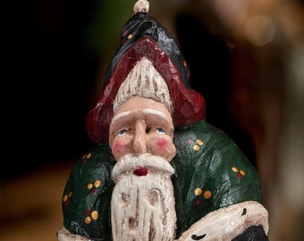 American Folk Art Christmas Santa Collectibles Hand Carved and - Etsy