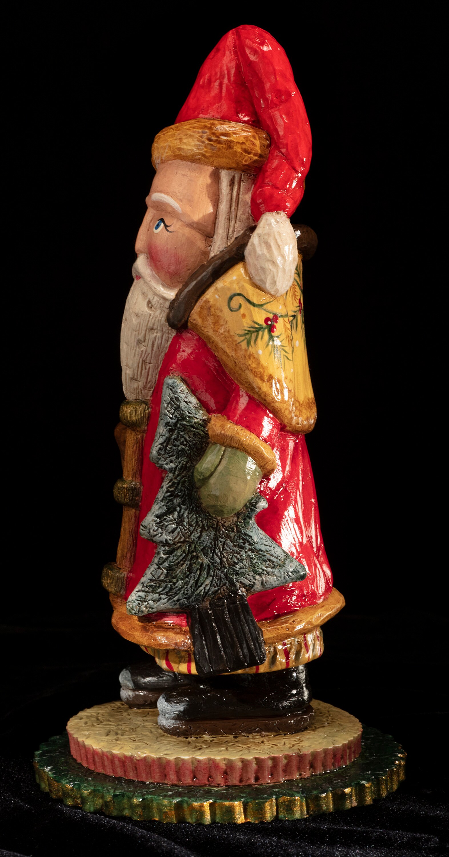 American Folk Art Christmas Santa Collectibles Hand Carved and Hand ...