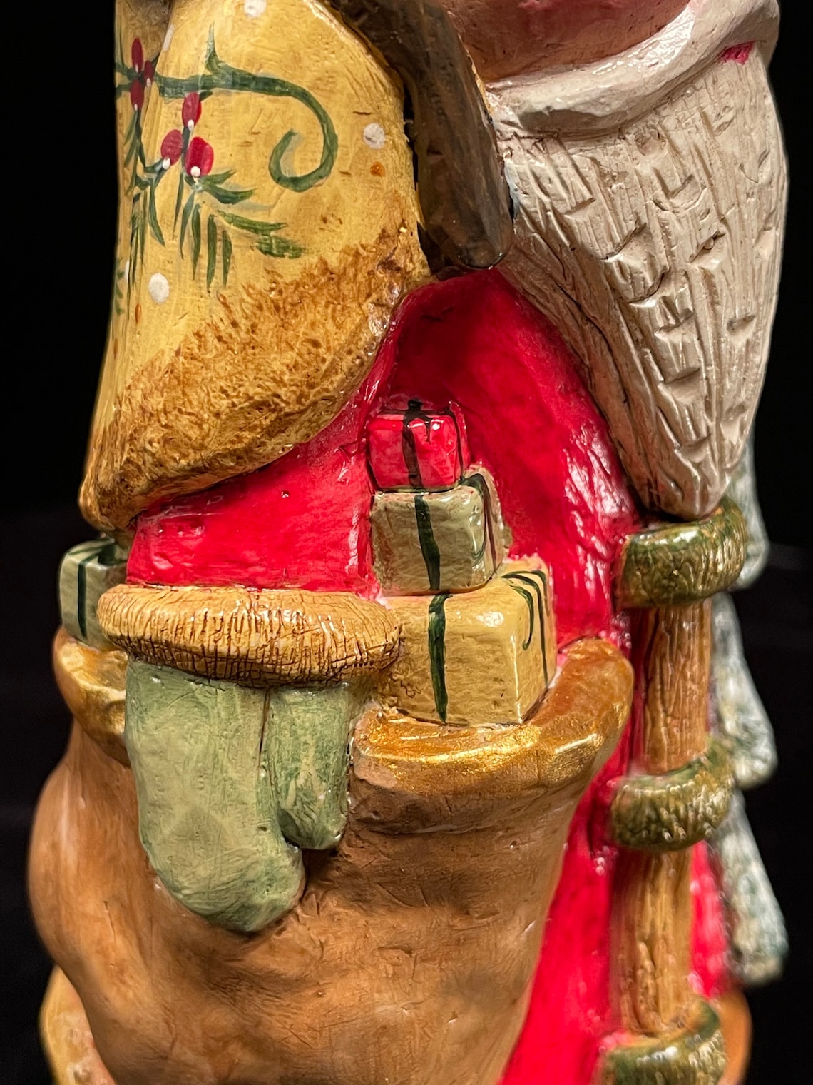 American Folk Art Christmas Santa Collectibles Hand Carved and - Etsy