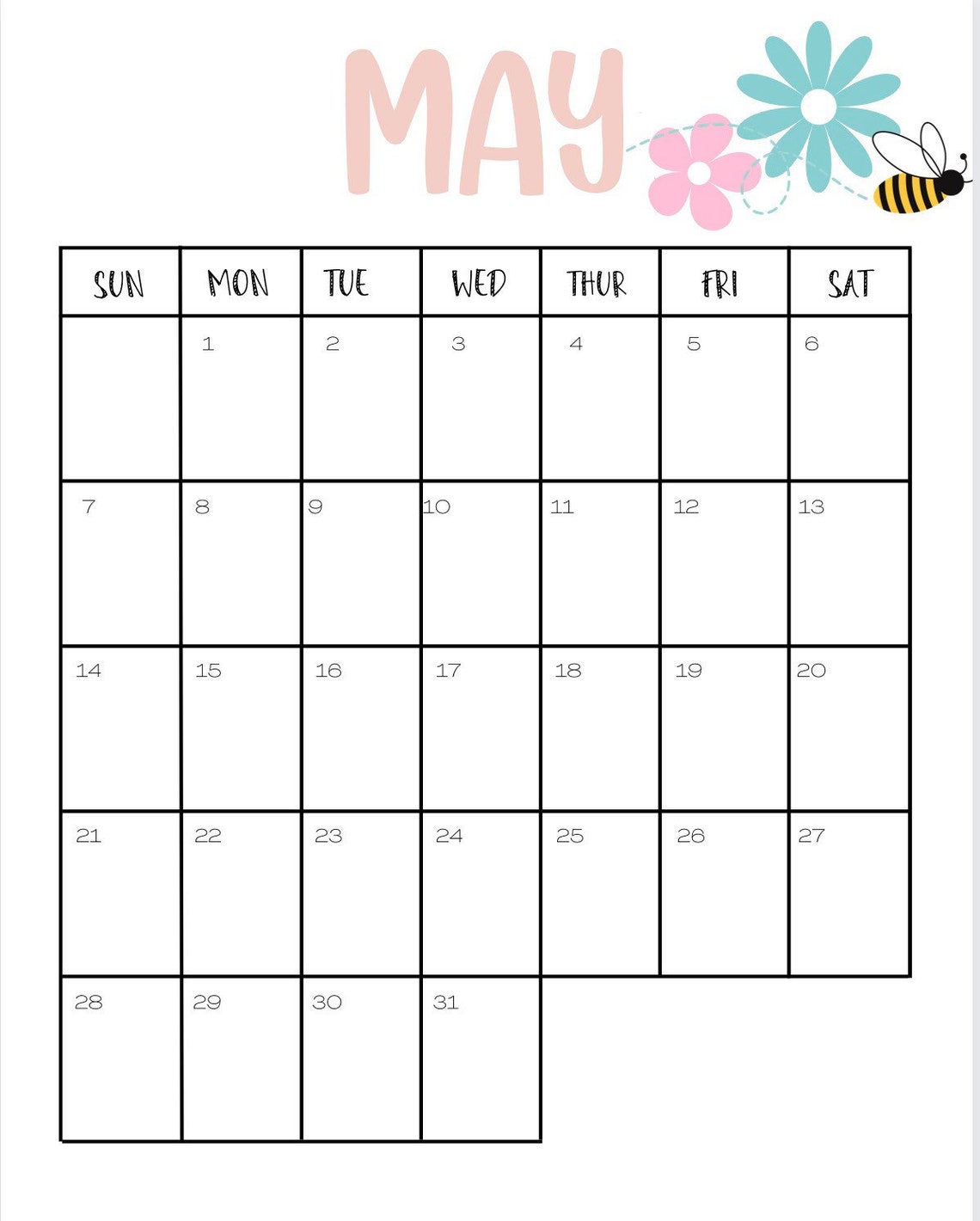 Printable Children's Calendar-2023 Calendar Digital Download - Etsy