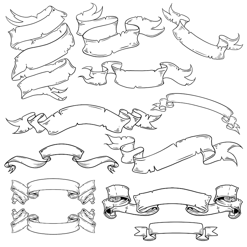 Traditional Tattoo Banners | PNG-SVG Digital Design Files for Tattoos ...