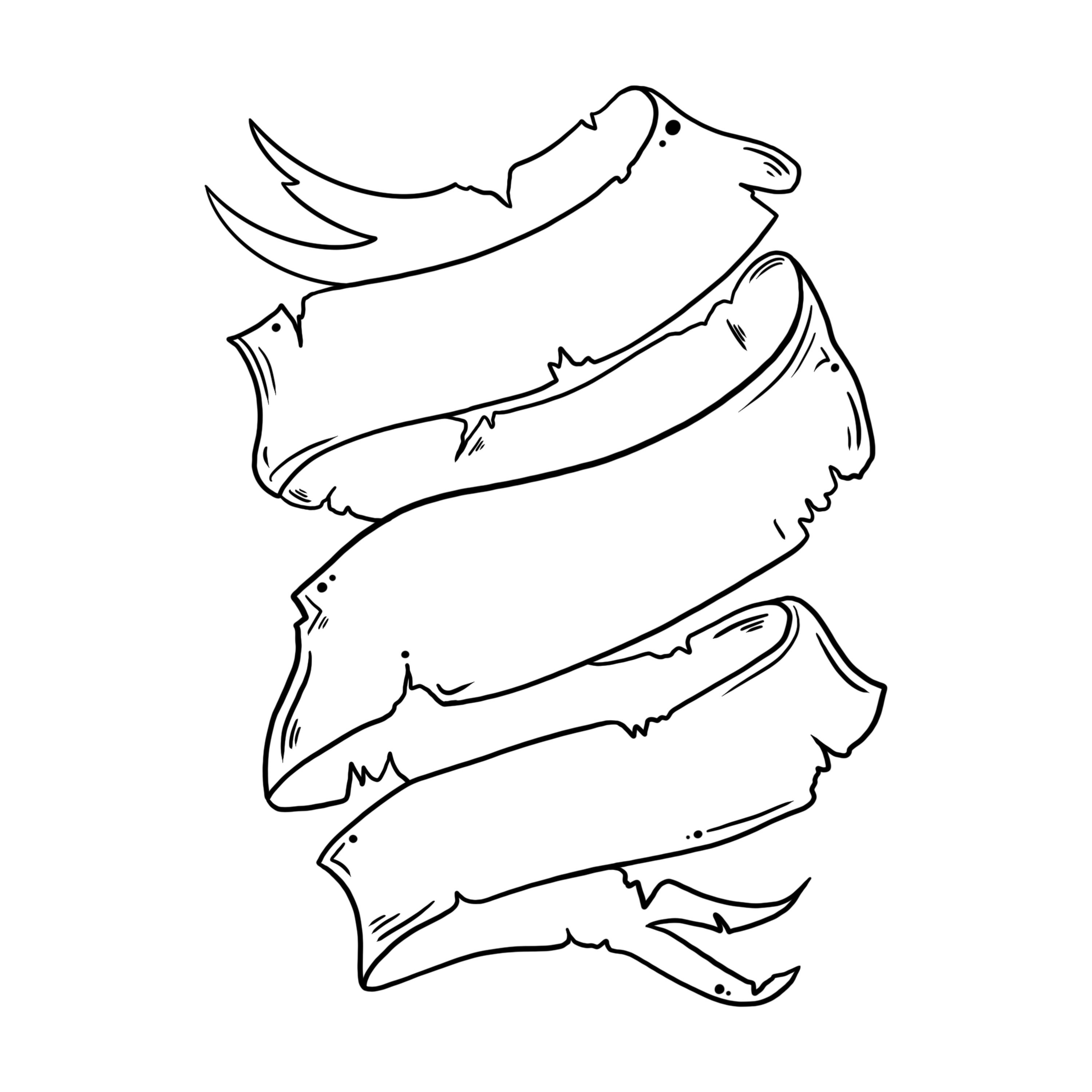 Tattoo Banner Outline