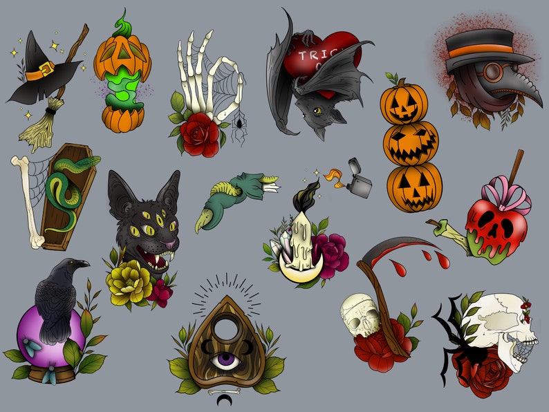 Halloween Flash Designs PNG/SVG Digital Design Files for - Etsy