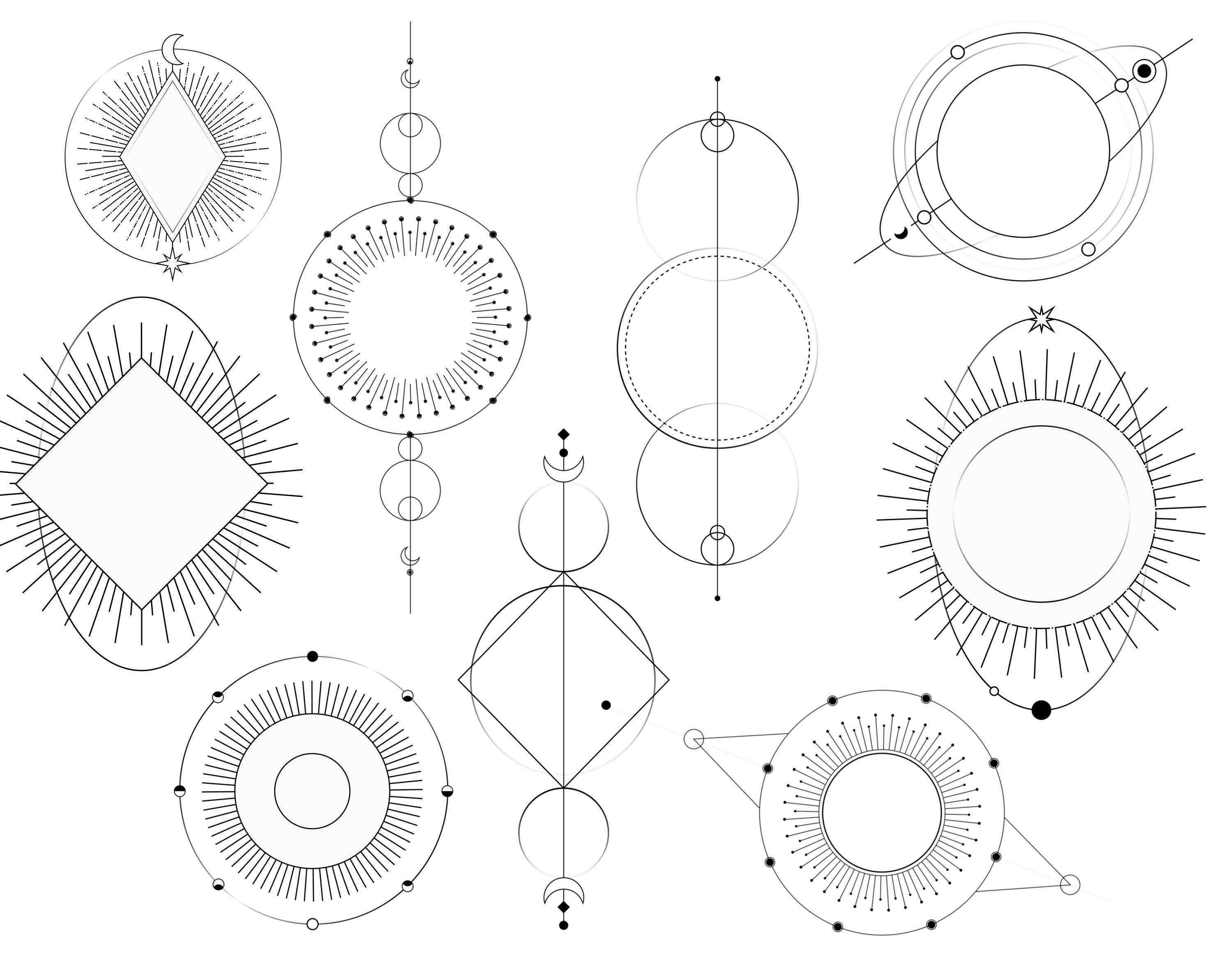 ProCreate Tattoo Flash: Delicate Lines Simple Line Tattoos | Etsy