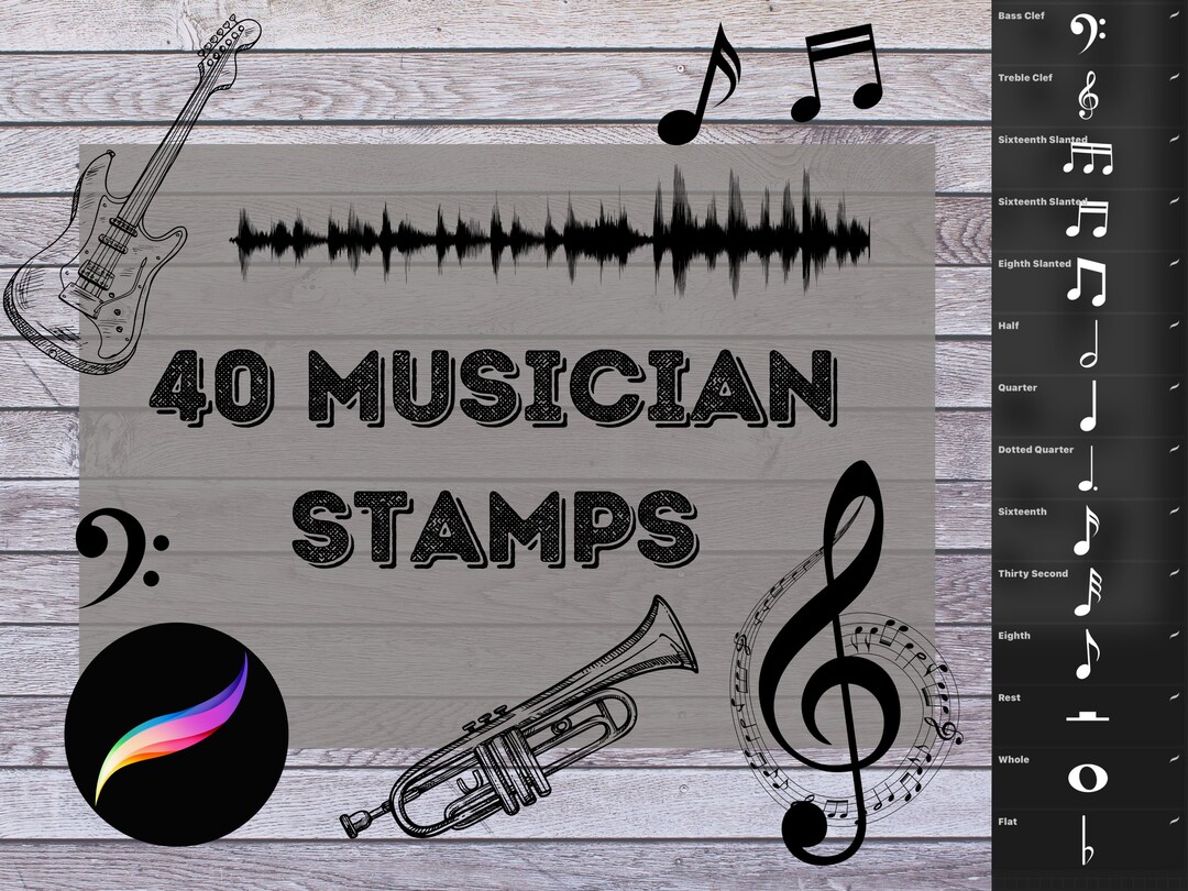 Procreate Music and Musician Inspired Stamp Pack - Brushes for iPad - Etsy