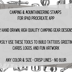 Procreate Camping & Mountaineering Stamp Pack - Brush Bundle for iPad ...