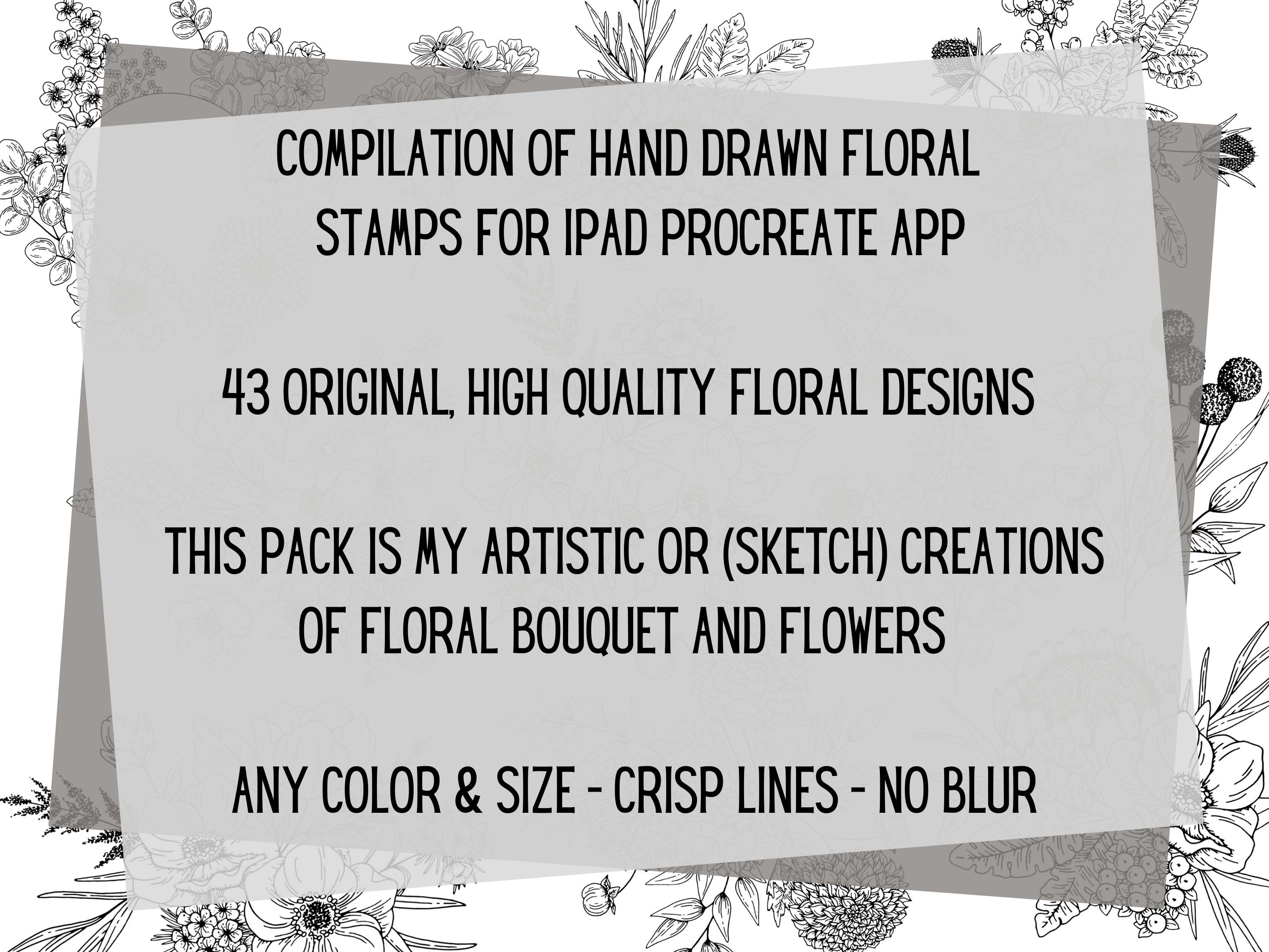Procreate Artistic Floral Stamp Pack Brush Bundle for Ipad - Etsy