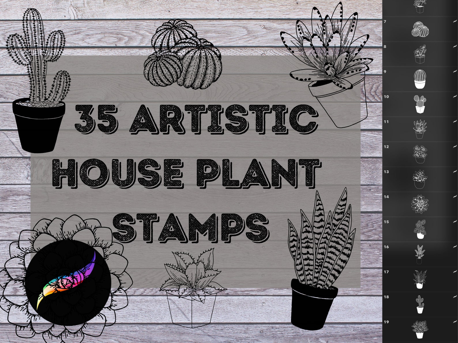 Procreate House Plant Stamp Pack - Brushes for iPad | Artistic House ...