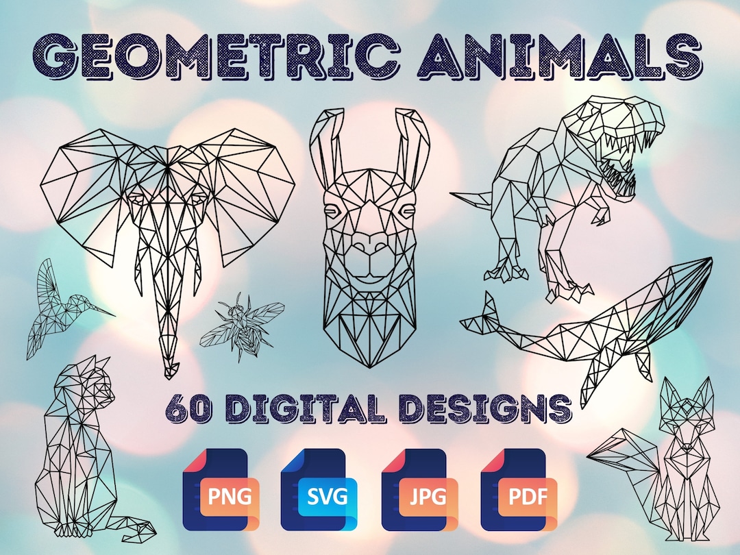 Geometric Animals PNG-SVG Digital Design Files for Tattoos - Etsy