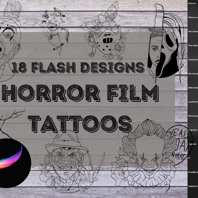 Horror Tattoo Stencils - Etsy