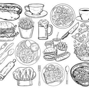 Procreate Food & Kitchen Stamp Pack Brushes for iPad Sushi - Etsy