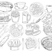 Procreate Food & Kitchen Stamp Pack - Brushes for iPad | Sushi - Fast ...