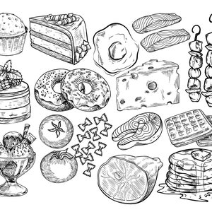 Procreate Food & Kitchen Stamp Pack Brushes for iPad Sushi - Etsy
