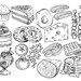 Procreate Food & Kitchen Stamp Pack - Brushes for iPad | Sushi - Fast ...