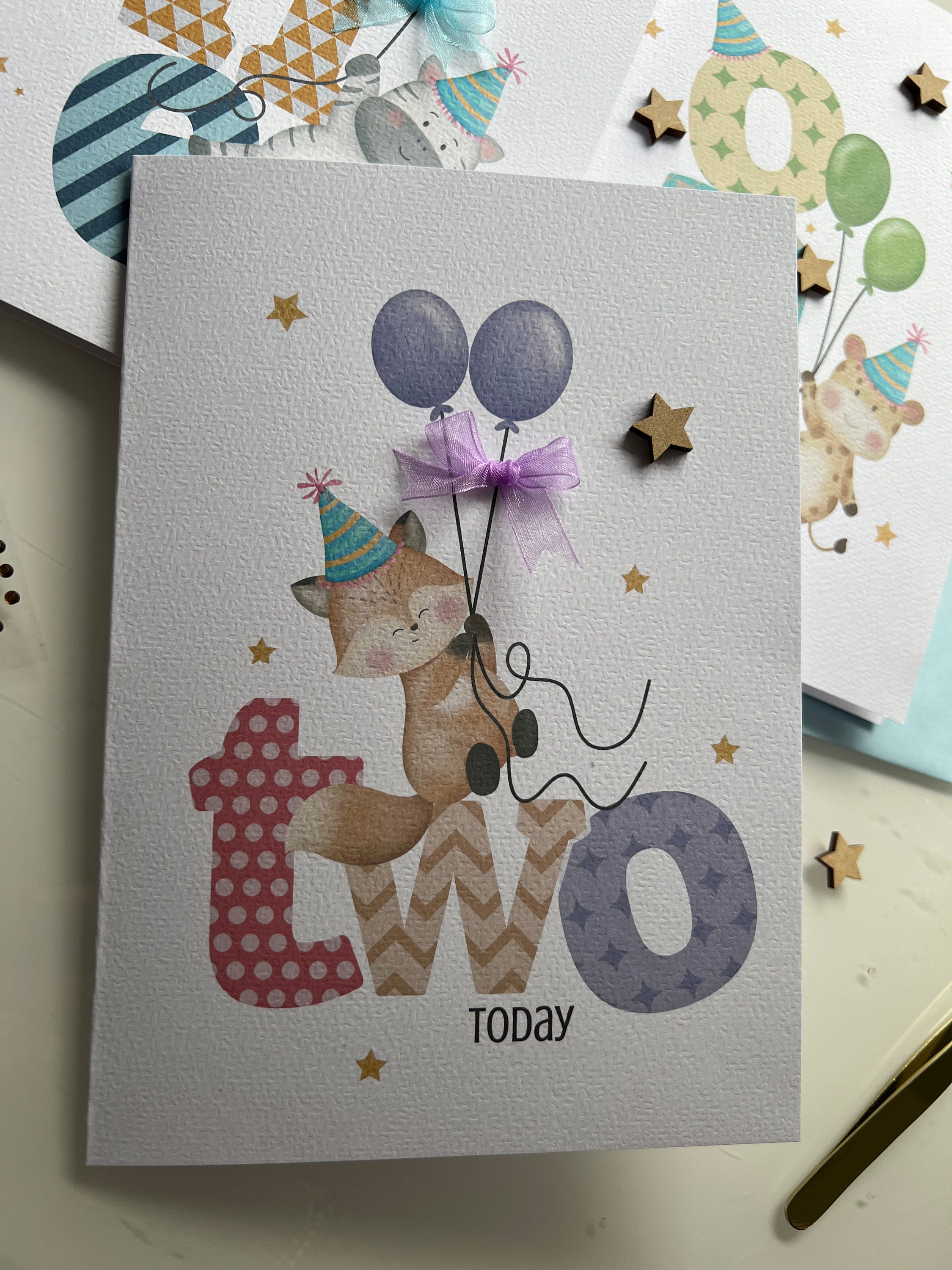 2nd Birthday Card, Second Birthday Card, Age Two Card, Little Boys ...