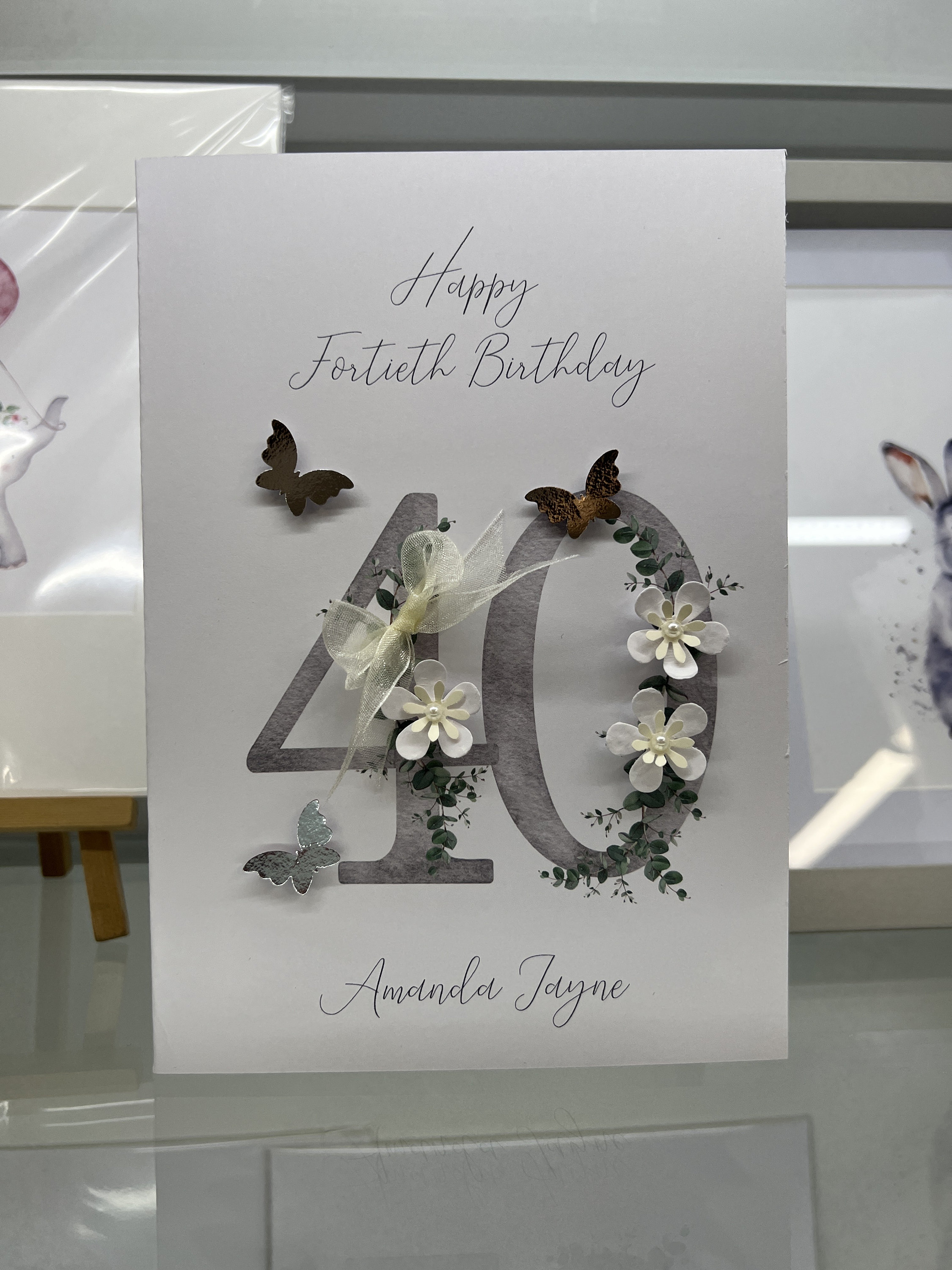 Personalised 40th Birthday Card, Fithtieth Card, Personalised 40th ...