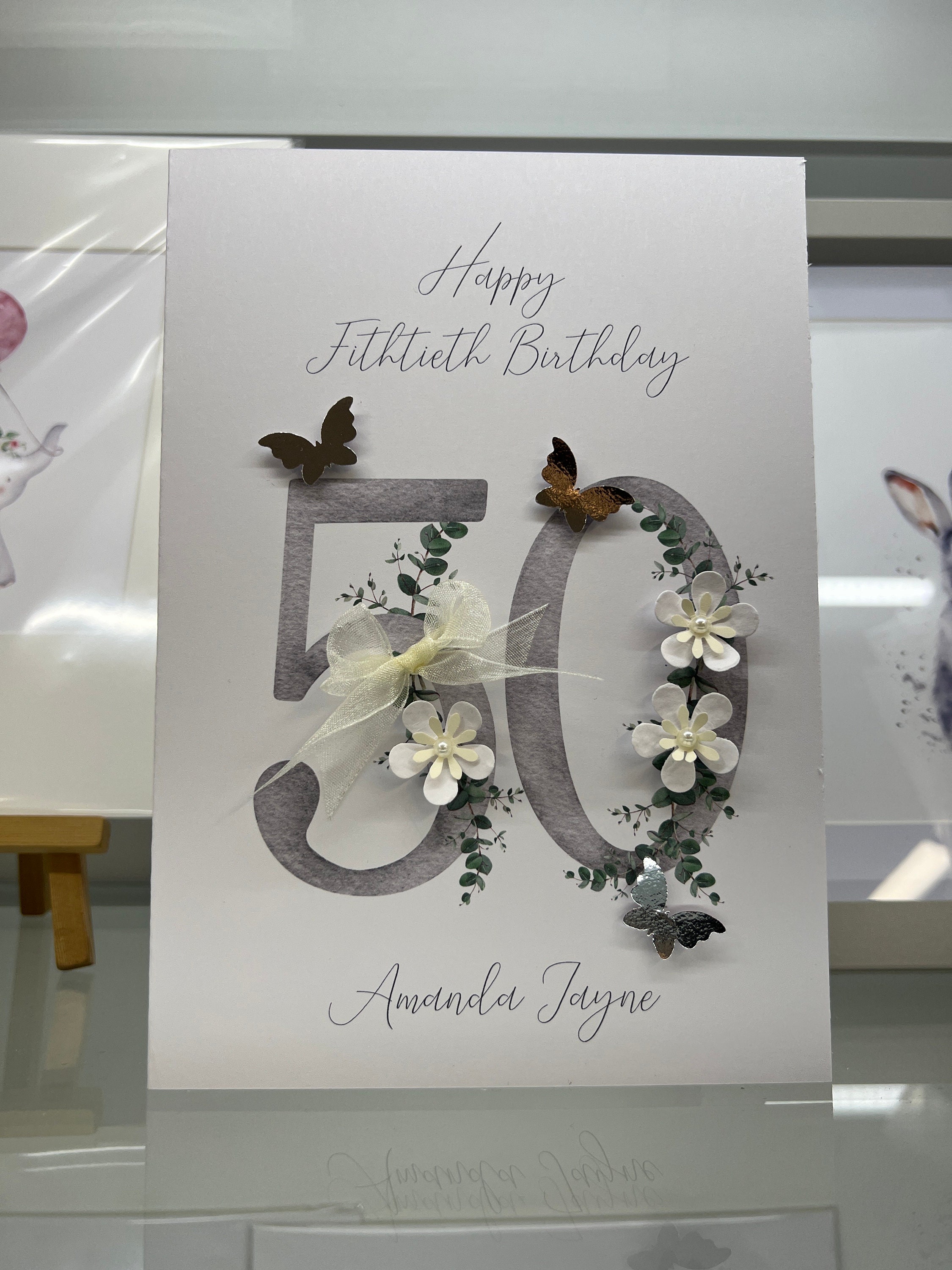 Personalised 50th Birthday Card, Fithtieth Card, Personalised 50th ...
