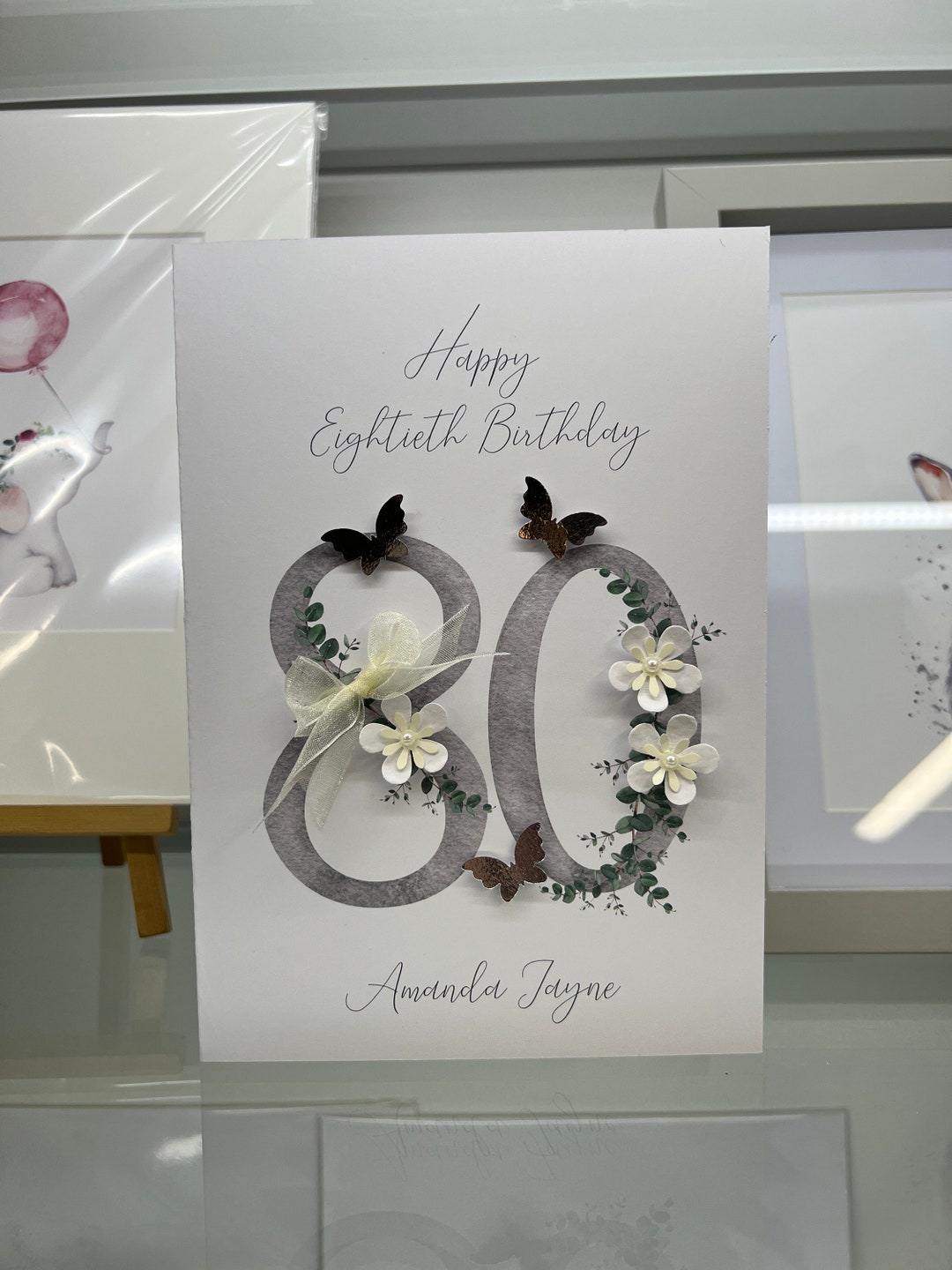 Personalised 80th Birthday Card, Eightieth Card, Personalised 80th ...