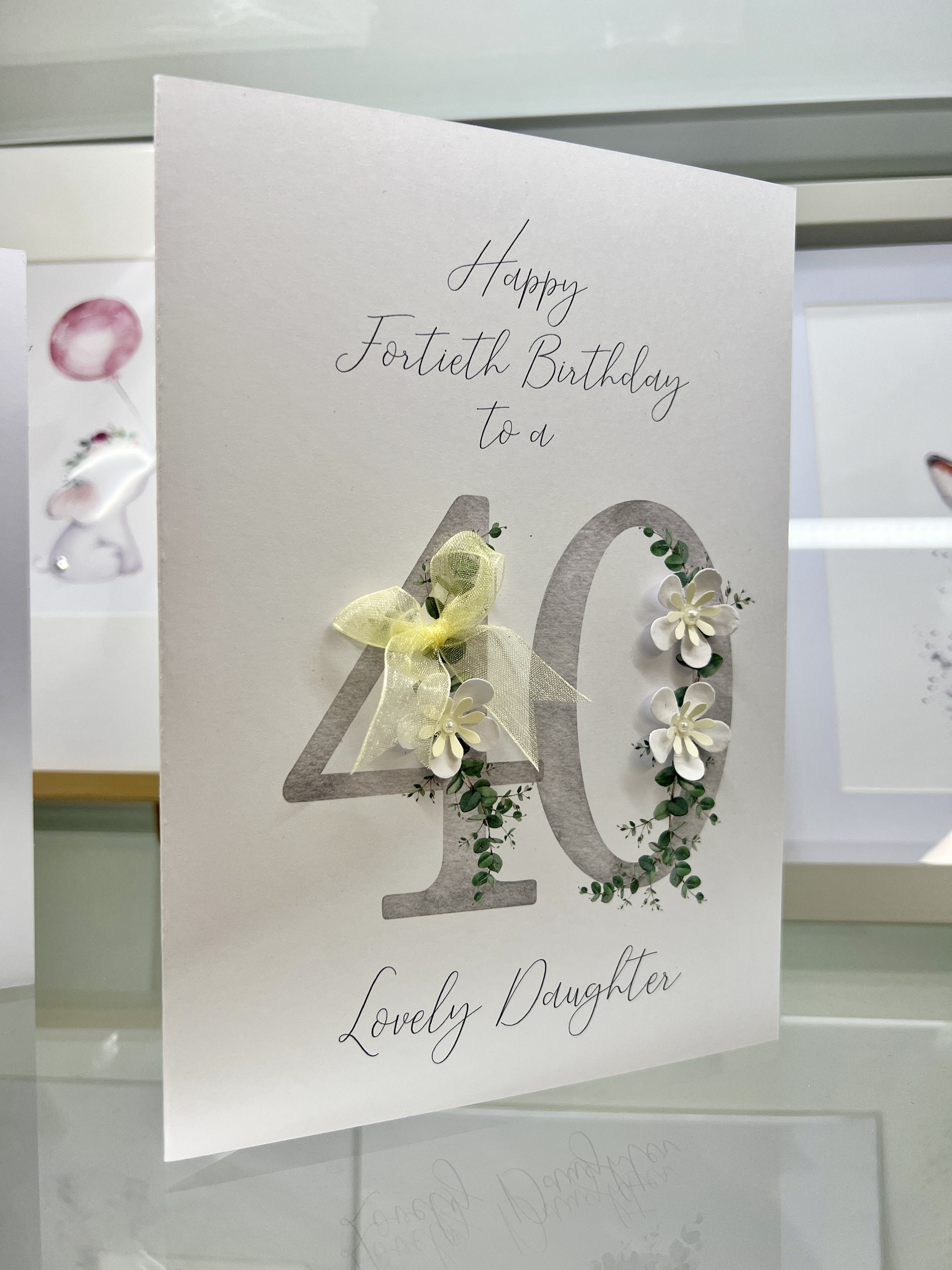 Daughter 40th Birthday Card 40th Daughter Card Daughter Card Keepsake Card Card to Frame Lovely Daughter 40th Birthday Handmade 40th Etsy UK